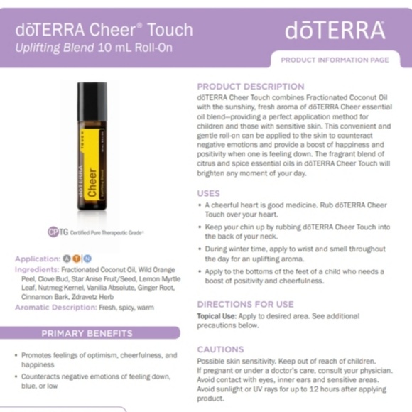 Doterra | Other | Doterra Cheer Blend | Poshmark